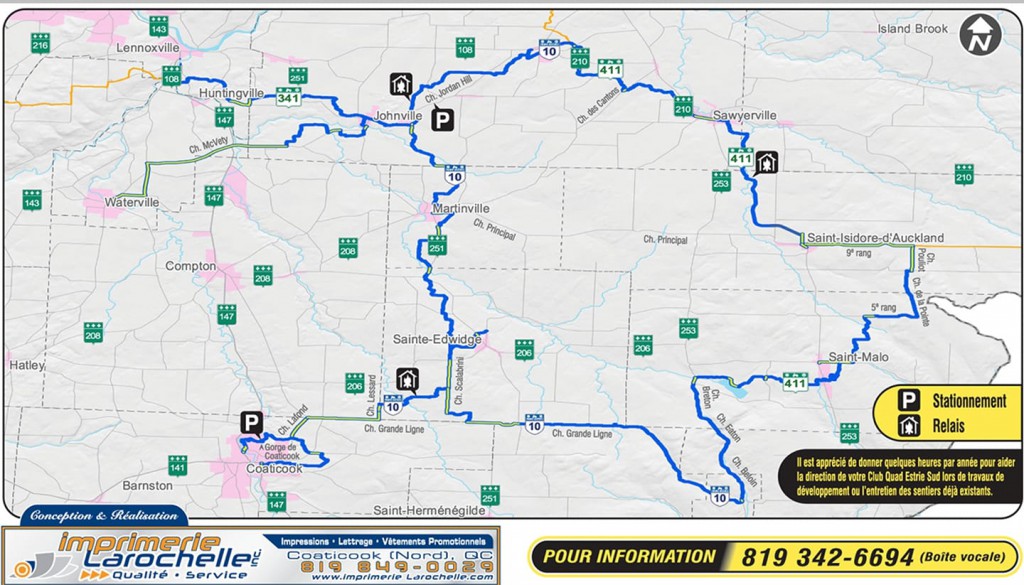 Nouvelle carte des sentiers - Club Quad Estrie Sud Inc.